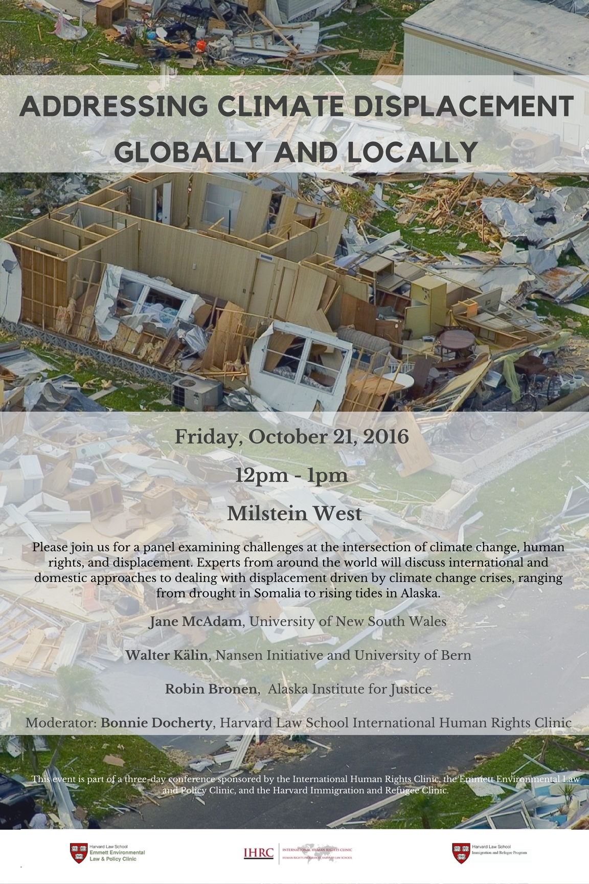 Tomorrow, Oct. 21: “Addressing Climate Displacement Globally and ...