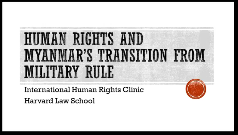 WEBINAR: Human rights and Myanmar’s transition from military rule ...